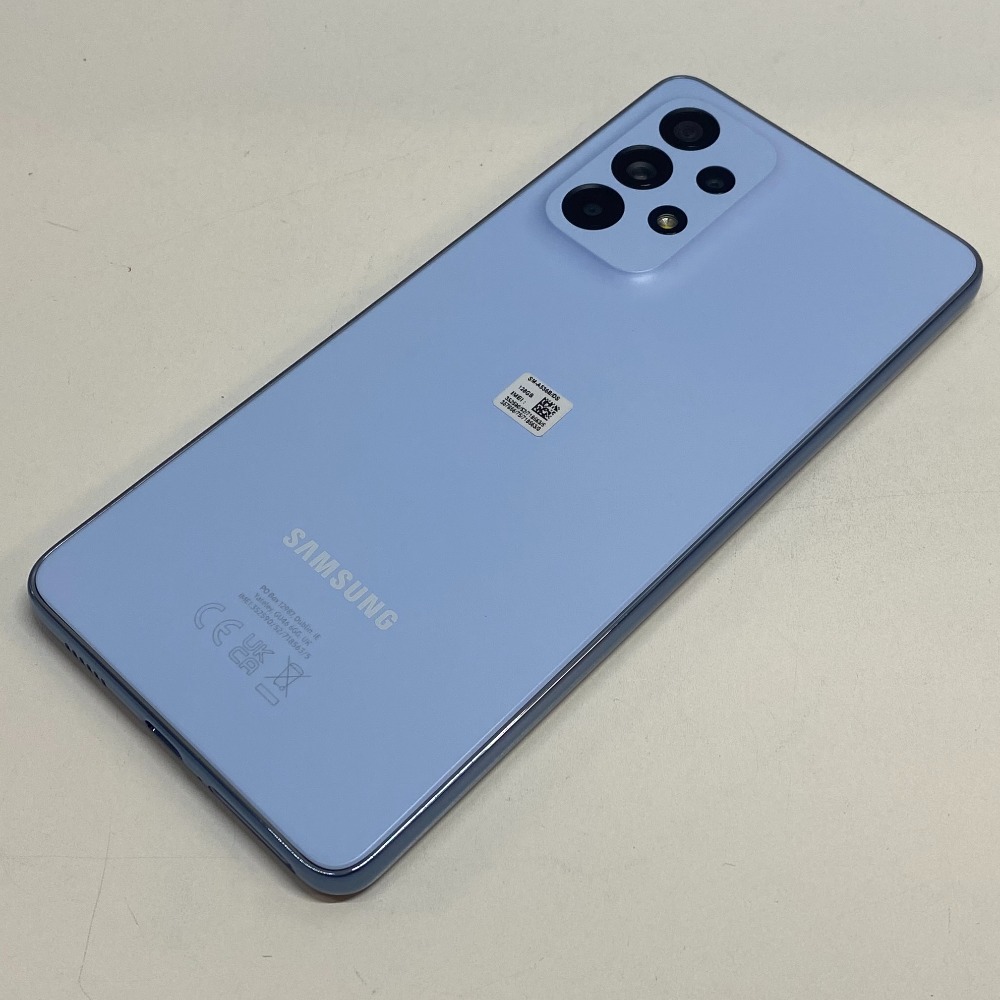 Pre-owned Samsung Galaxy A53 5G Unlocked Model SM-A536B/DS 128GB Awesome Blue Boxed - Own4Less